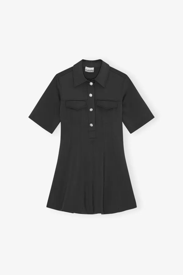 GANNI Floral Print Belted Dress - Mixed