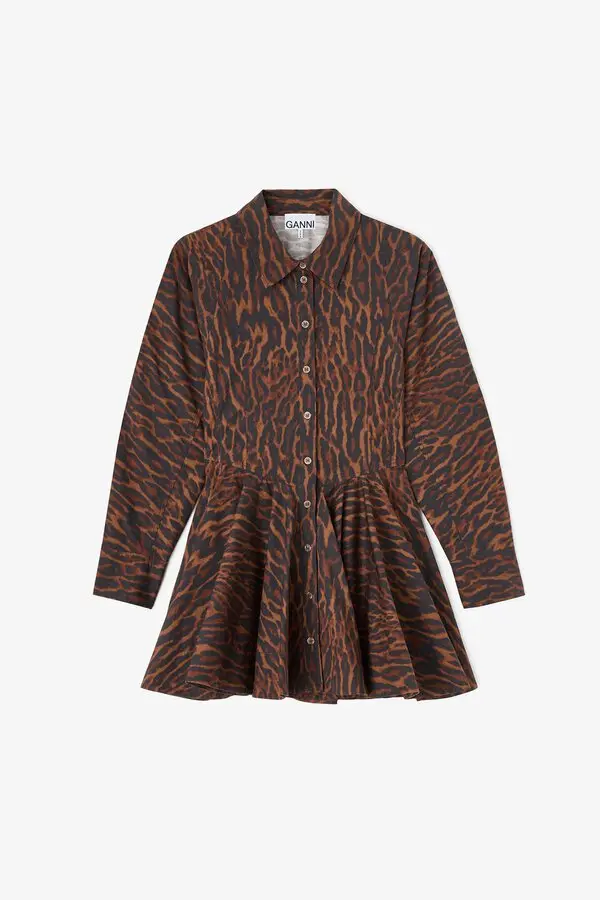GANNI Floral Print Dress - Rawhide