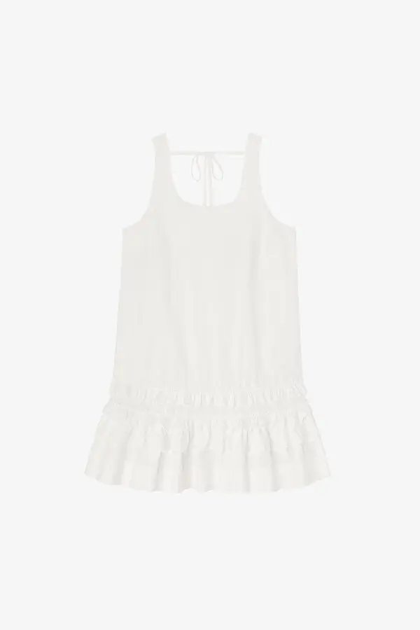 GANNI Floral Print Dress - White