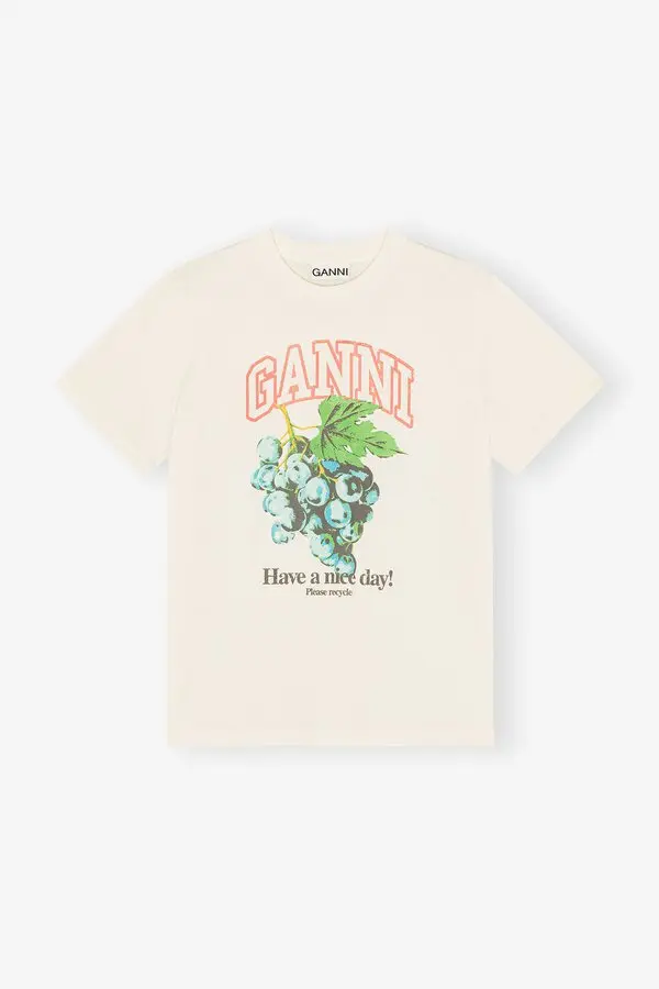 GANNI Grapes Print T-shirt - White