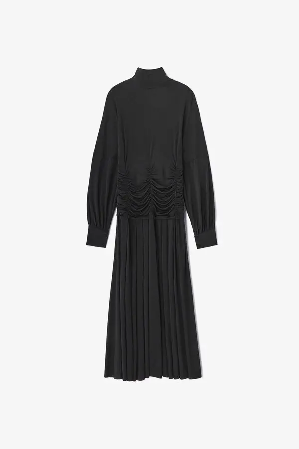 GANNI Long Cotton Crochet Dress - Black
