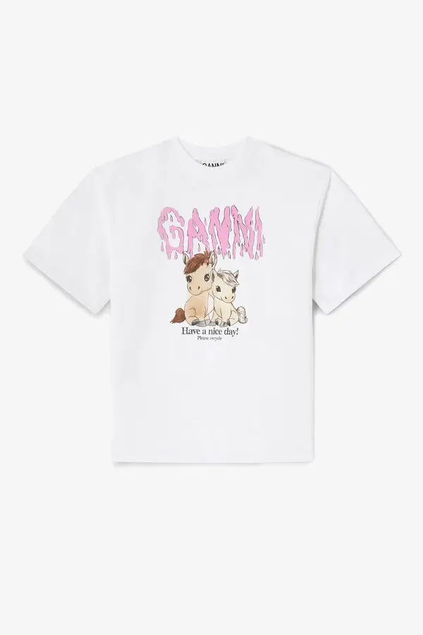 GANNI Graphic T-shirt - White