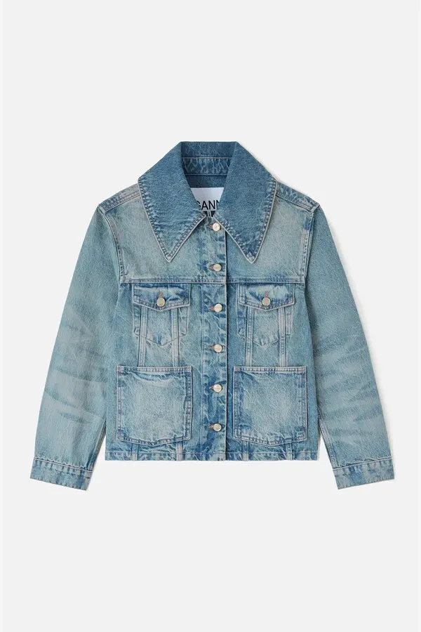 GANNI Rigid Denim Jacket