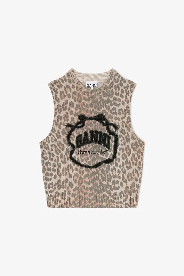 GANNI Graphic Wool Vest