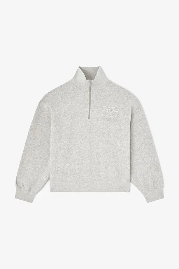 GANNI Half-zip Sweatshirt - Grey