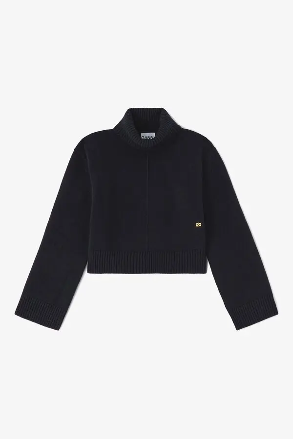 GANNI Wool Turtleneck Sweater