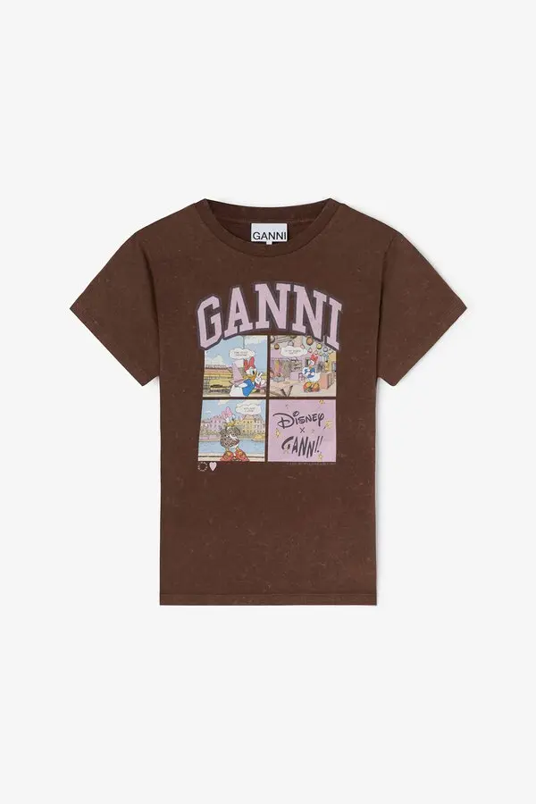 GANNI X Disney Daisy Duck Graphic T-shirt - Brown