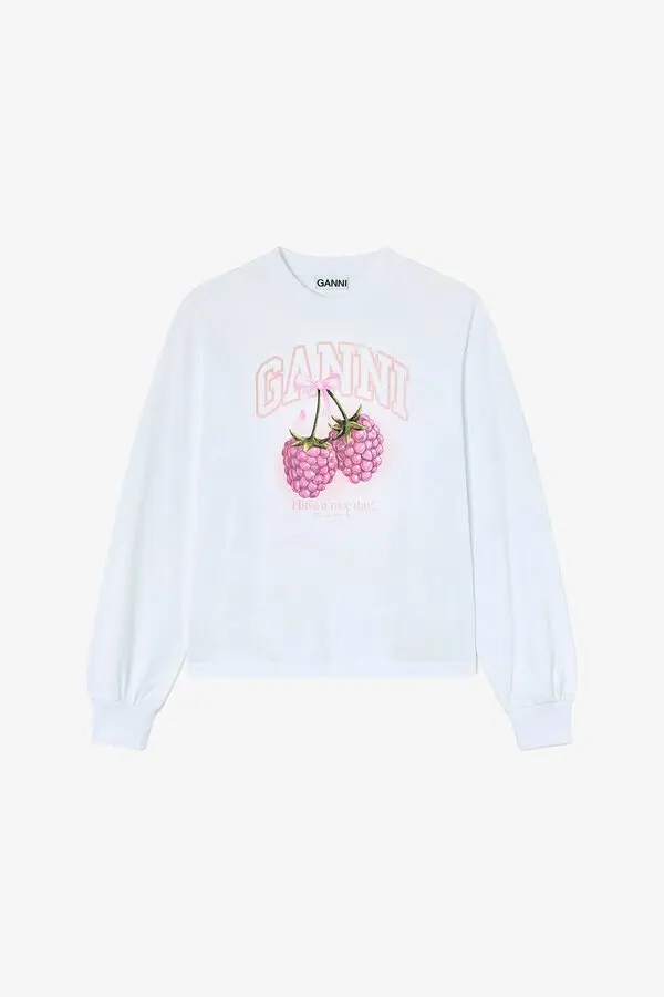 GANNI Long-sleeve T-shirt - White