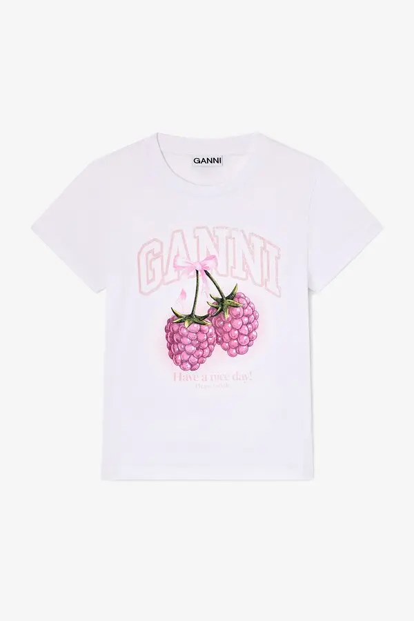 GANNI Baby Fit T-shirt - White