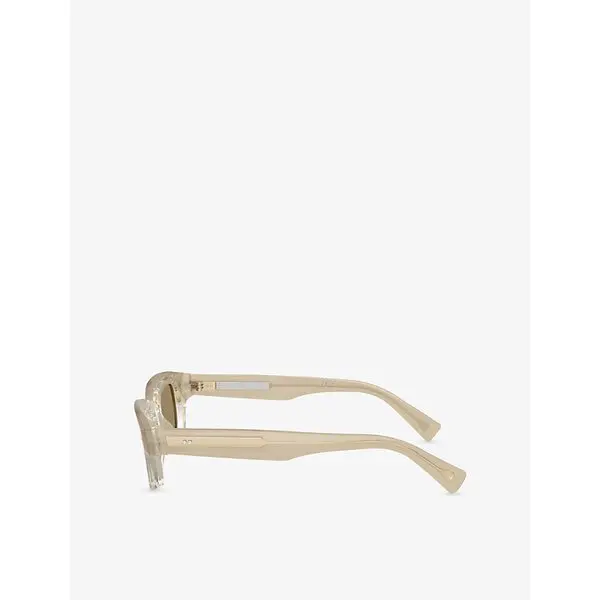 Brunello Cucinelli Rectangle-frame Acetate Sunglasses - White