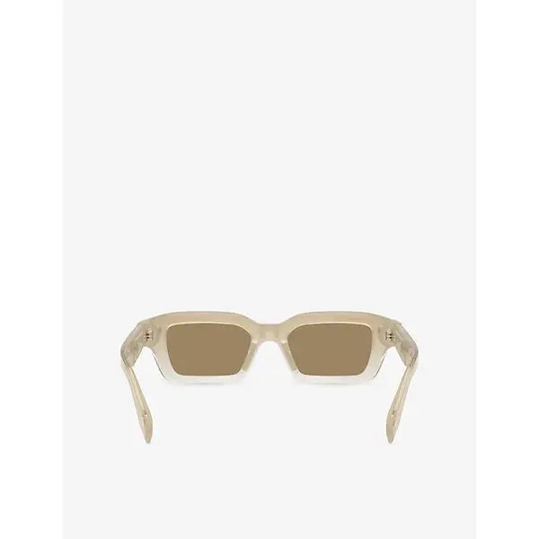 Brunello Cucinelli Rectangle-frame Acetate Sunglasses - White