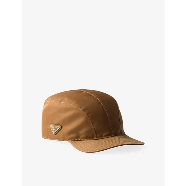 Prada Re-nylon Triangle Logo Baseball Cap - Brown