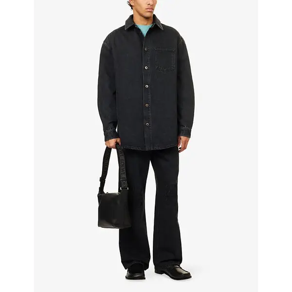 Loewe Relaxed-fit Anagram Denim Shirt - Black