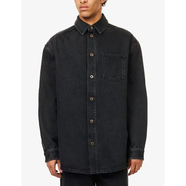 Loewe Relaxed-fit Anagram Denim Shirt - Black