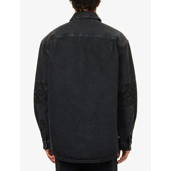 Loewe Relaxed-fit Anagram Denim Shirt - Black