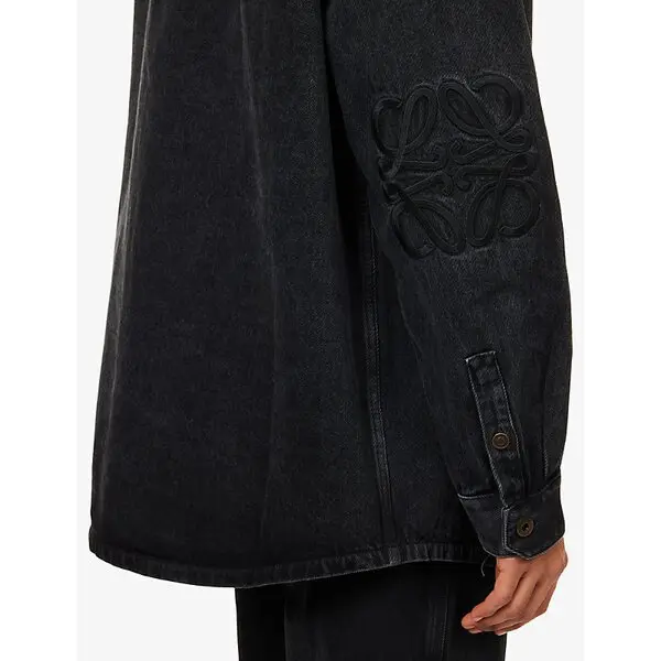 Loewe Relaxed-fit Anagram Denim Shirt - Black
