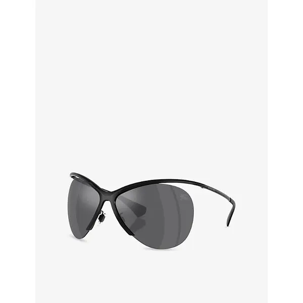 Burberry Be3168 Cat-eye Sunglasses - Black