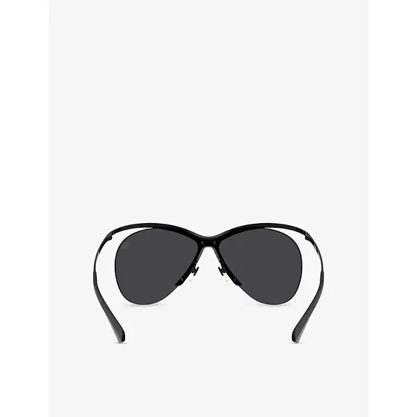 Burberry Be3168 Cat-eye Sunglasses - Black