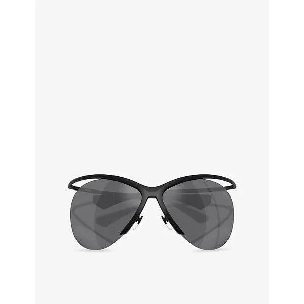 Burberry Be3168 Cat-eye Sunglasses - Black