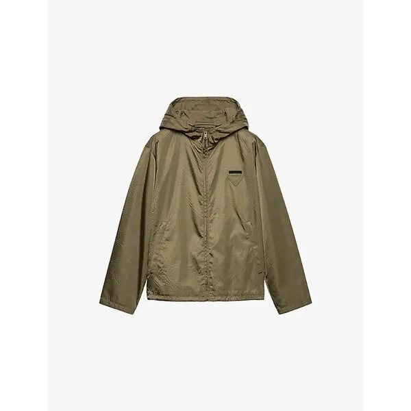 Prada Re-nylon Branded Shell Jacket