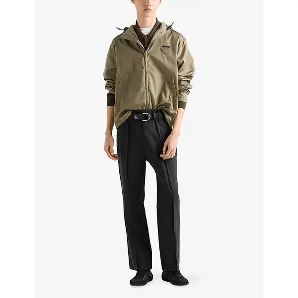 Prada Re-nylon Branded Shell Jacket