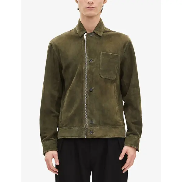 The Kooples Suede Zip-up Jacket