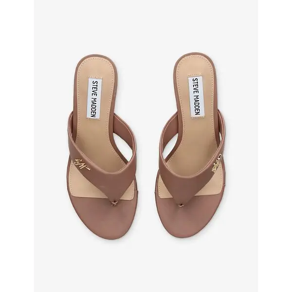 Steve Madden Soundview 234 Heeled Leather Sandals - Brown