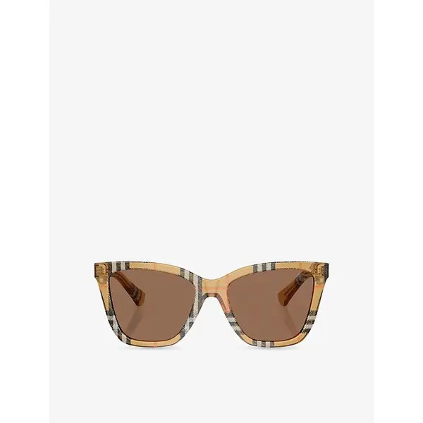 Burberry Be4470 Square-frame Acetate Sunglasses - Brown