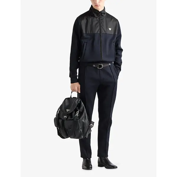 Prada Re-nylon Zipped Cotton-fleece Jacket