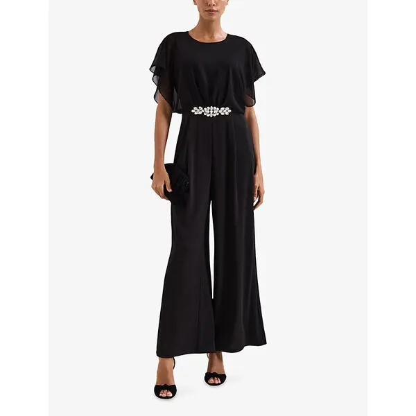 PHASE EIGHT Crystal-embellished Woven Jumpsuit
