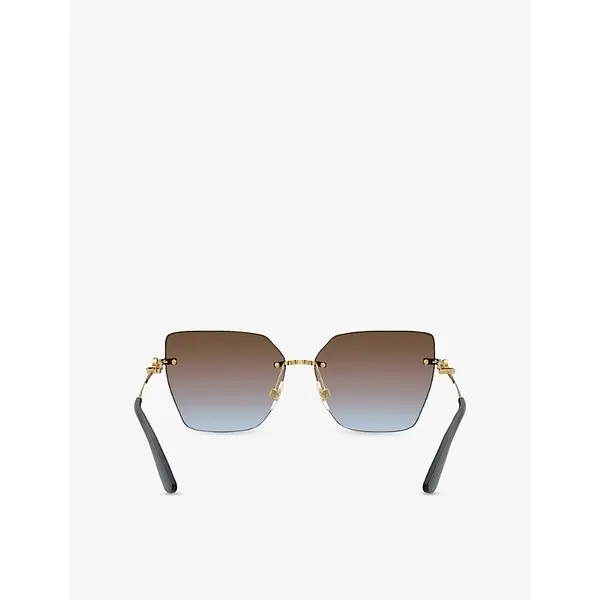 Dolce & Gabbana Dg2321 Cat-eye Metal Sunglasses - Gold