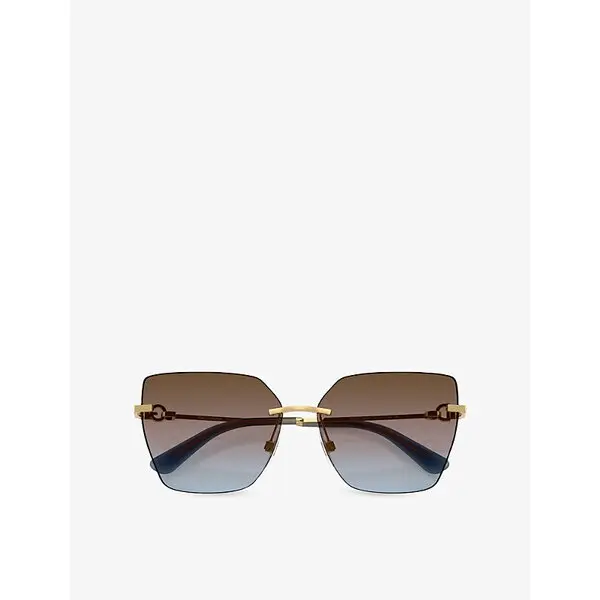 Dolce & Gabbana Dg2321 Cat-eye Metal Sunglasses - Gold