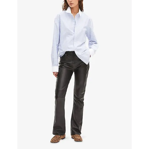 The Kooples Striped Relaxed-fit Cotton Shirt
