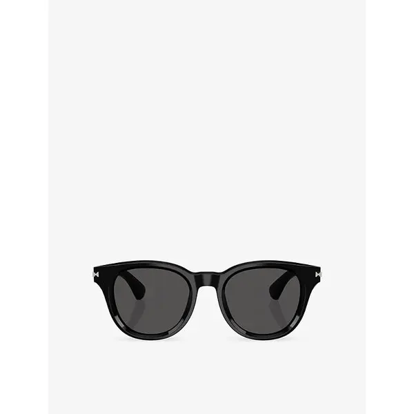 Burberry Be4439 Round-frame Acetate Sunglasses - Black
