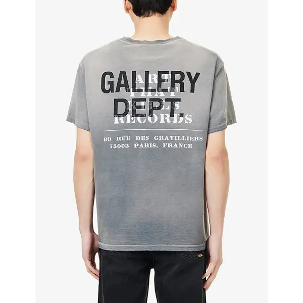 GALLERY DEPT. 40‑year Graphic-print Cotton T-shirt - Black