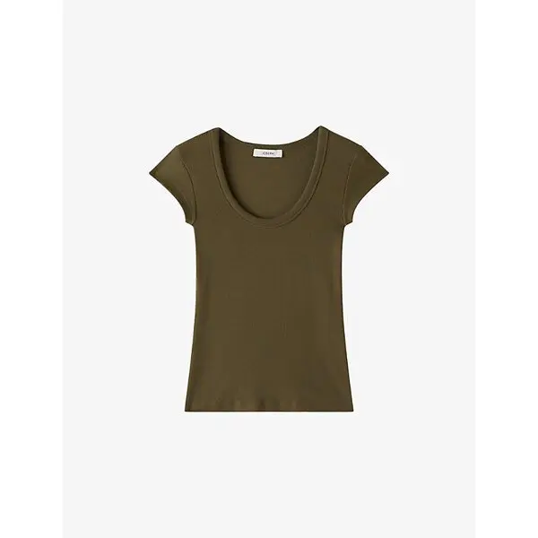 JOSEPH Saba Ribbed Stretch-cotton Top