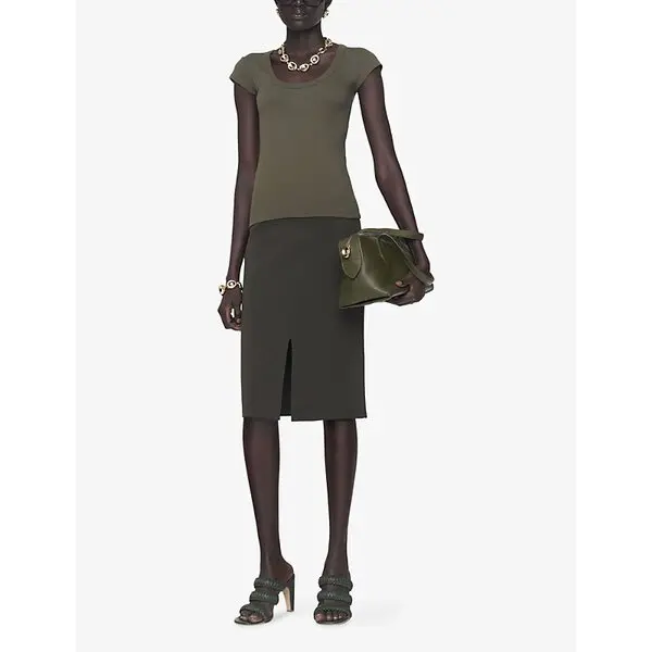 JOSEPH Saba Ribbed Stretch-cotton Top