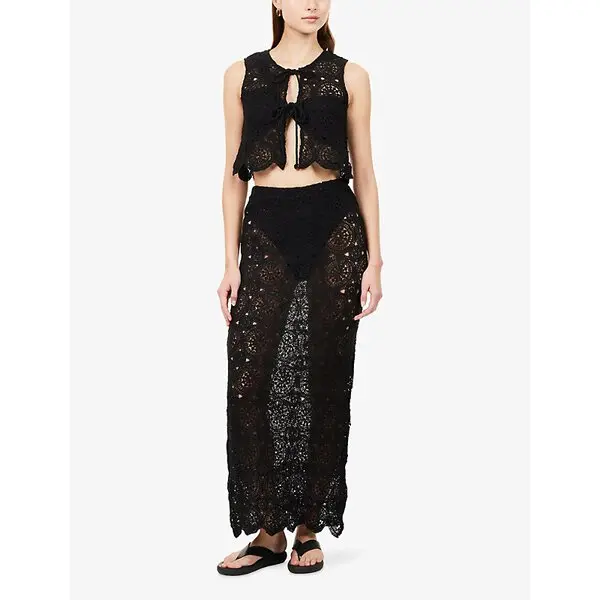 4TH & RECKLESS Laurenne Sleeveless Cotton-blend Top - Black