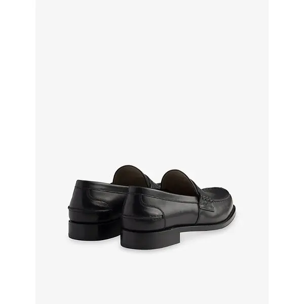 Prada Logo-embossed Leather Loafers - Black