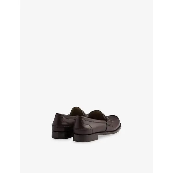 Prada Logo-embossed Leather Loafers - Brown