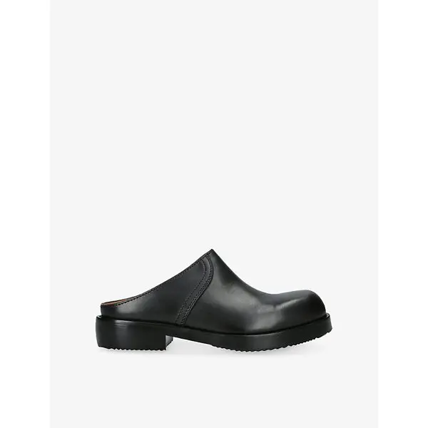 Dries Van Noten Chunky Leather Clogs - Black