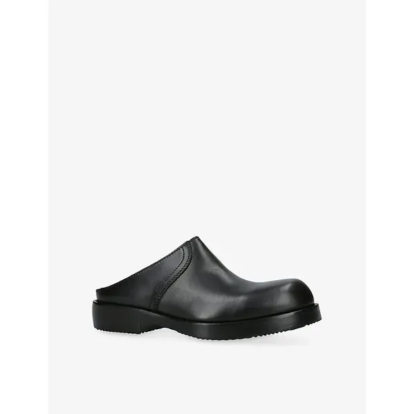 Dries Van Noten Chunky Leather Clogs - Black
