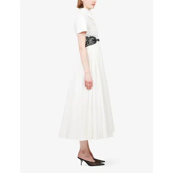 Mona Alshebil Belted Cotton Maxi Dress