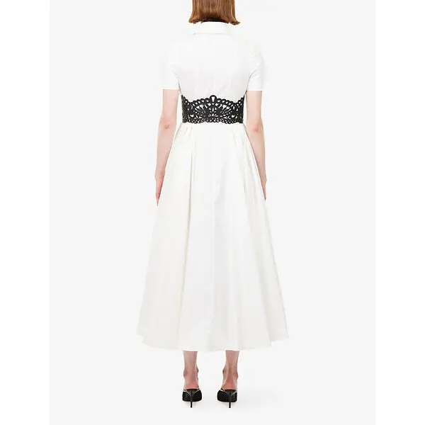 Mona Alshebil Belted Cotton Maxi Dress