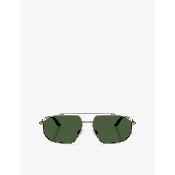 Dolce & Gabbana Aviator Metal Sunglasses - Silver