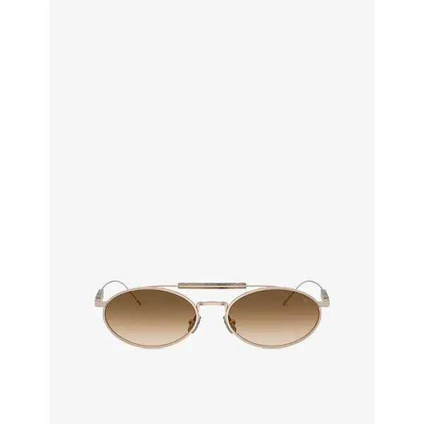 Brunello Cucinelli Oval-frame Metal Sunglasses - Pink