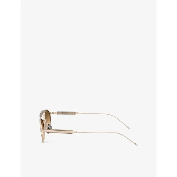 Brunello Cucinelli Oval-frame Metal Sunglasses - Pink