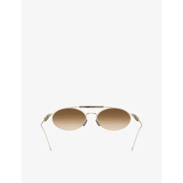 Brunello Cucinelli Oval-frame Metal Sunglasses - Pink