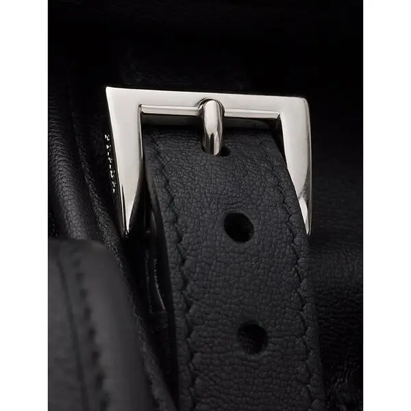 Prada Branded Leather Backpack - Black