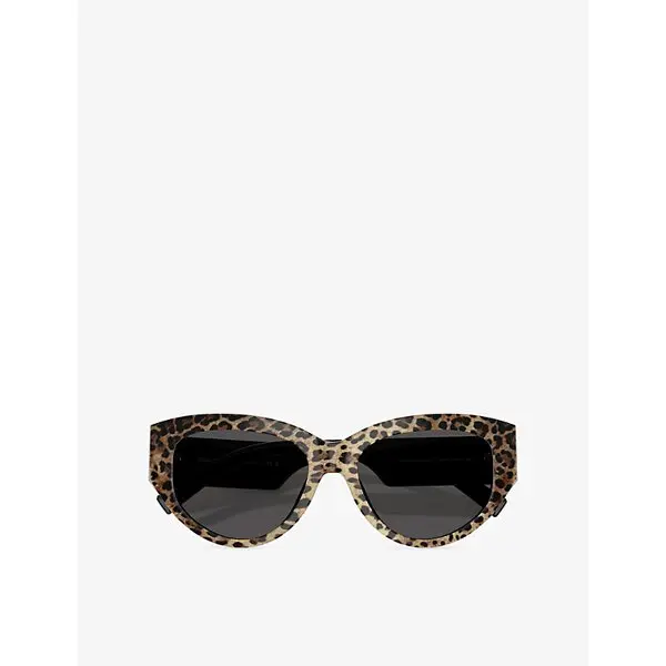 Dolce & Gabbana Dg4514 Cat-eye Leopard-print Sunglasses - Black